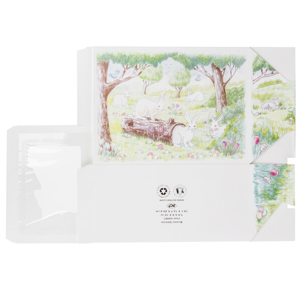 7 1/2" x 5" x 10" Window Bakery Box with Easter Design - 100/Bundle