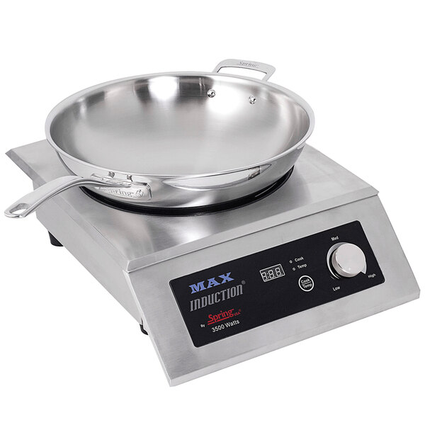 Spring USA SM-351WCR-6 MAX Induction Cook Only Wok Induction Range with ...
