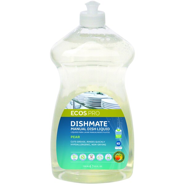 ECOS PL9720/6 Pro Dishmate 25 oz. Pear Scented Manual Dishwashing ...