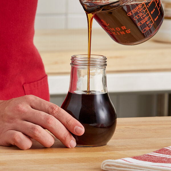 Vollrath 214J Traex® Dripcut® 14 oz. Glass Teardrop Syrup Server Jar