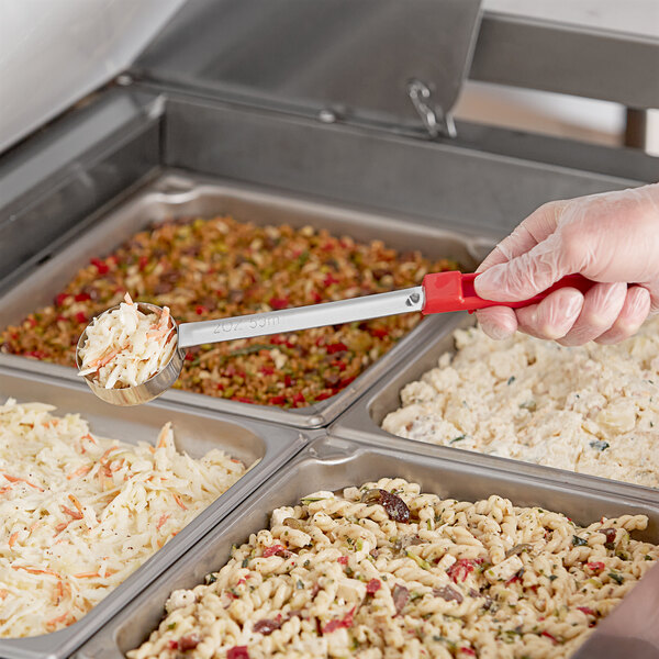 Choice 2 oz. Red Solid Portion Spoon