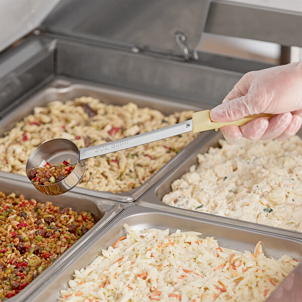 Choice 3 oz. Ivory Perforated Portion Spoon