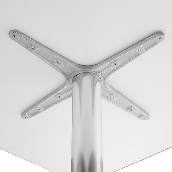 Lancaster Table & Seating 27 1/2" x 27 1/2" Chrome Powder-Coated Steel ...