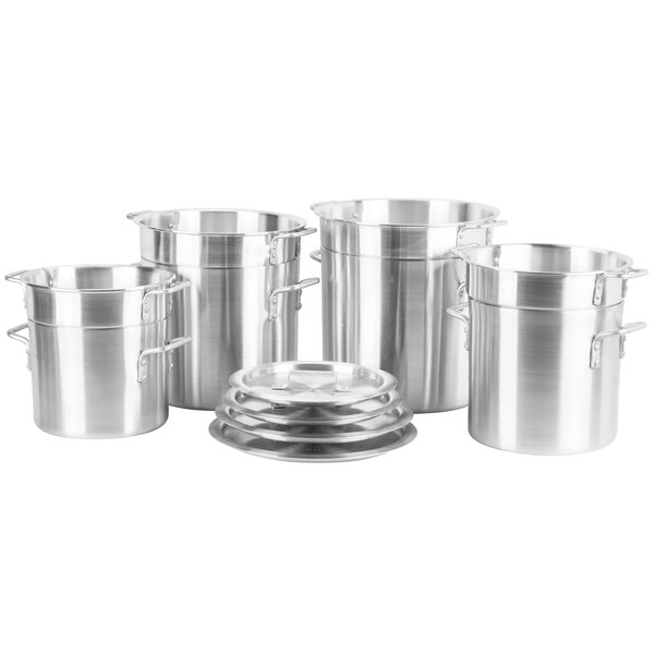 Thunder Group 12 Qt. Aluminum Double Boiler Set