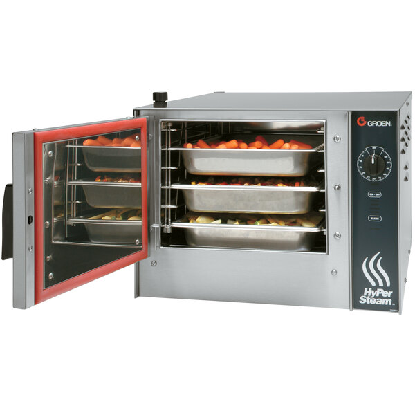 Groen HY-3E 208/3 HyPerSteam Stainless Steel 3-Pan Pressureless ...