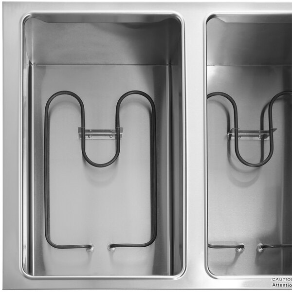 ServIt Two Pan Open Well Electric Steam Table with Partially Enclosed ...