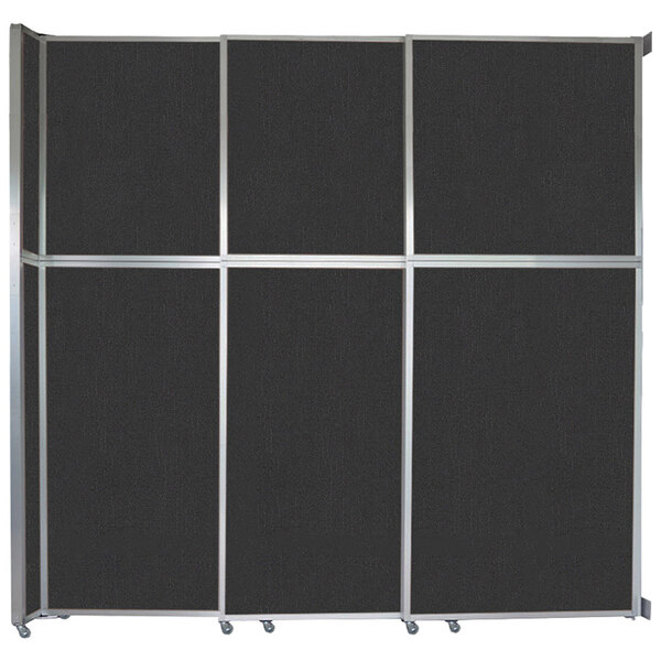 Versare 1072302-1 Black Operable Wall Sliding Room Divider - 9' 9" x 10 ...
