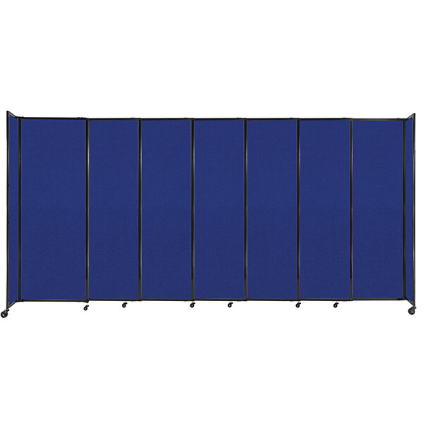 Versare 1490705 Royal Blue StraightWall Sliding Room Divider - 15' 6" x ...