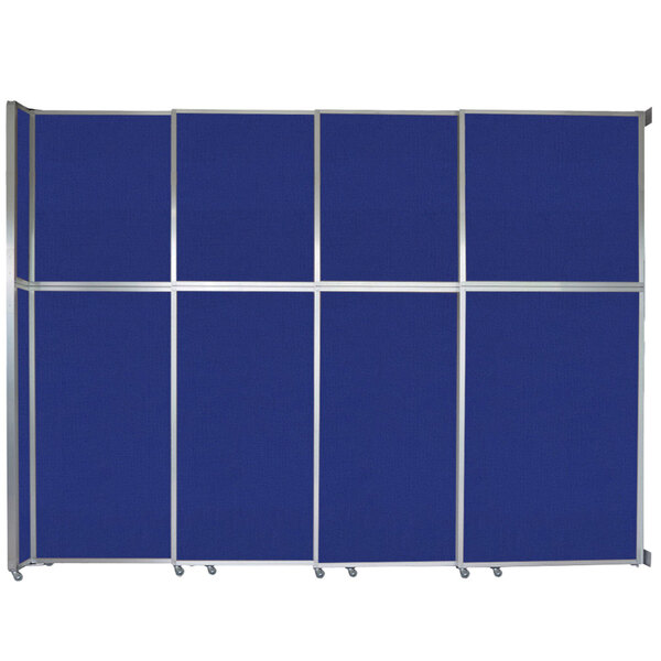 Versare 1072405-1 Royal Blue Operable Wall Sliding Room Divider - 12' 8 ...