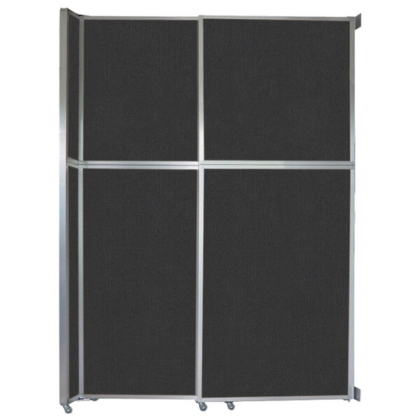 Versare 1072202-1 Black Operable Wall Sliding Room Divider - 6' 10" x ...