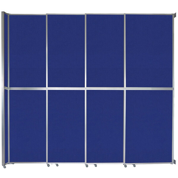 Versare 1072405-2 Royal Blue Operable Wall Sliding Room Divider - 12' 8 ...