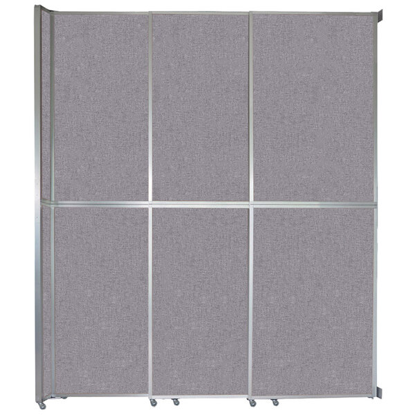 Versare 1072308-2 Cloud Gray Operable Wall Sliding Room Divider - 9' 9 ...