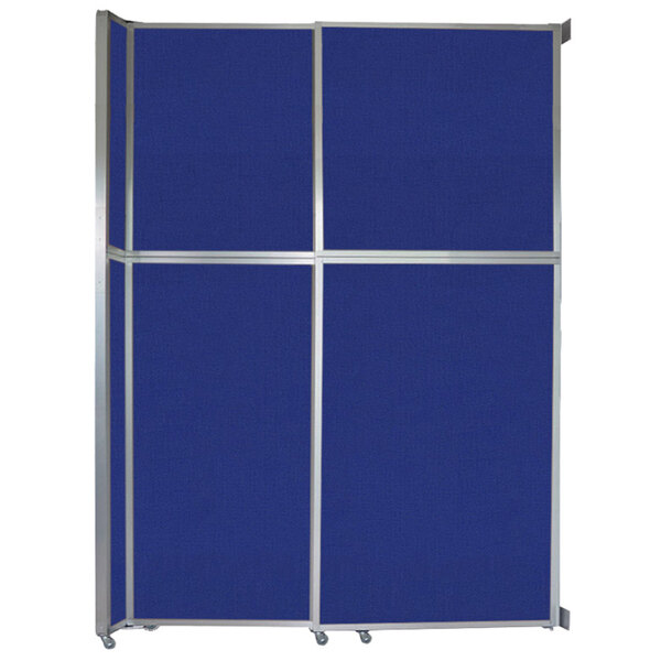 Versare 1072205-1 Royal Blue Operable Wall Sliding Room Divider - 6' 10 ...