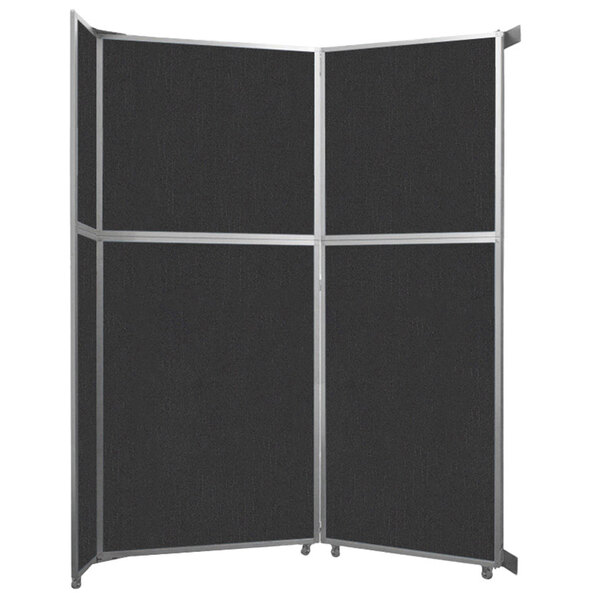 Versare 1070202-1 Black Operable Wall Folding Room Divider - 7' 11" x ...