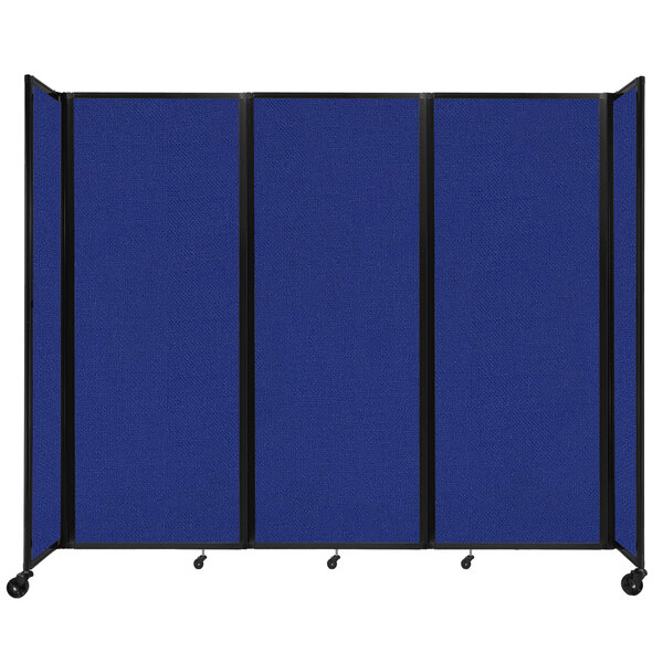 Versare 1190305 Royal Blue Foldable Room Divider 360 - 8' 6" x 7' 6"
