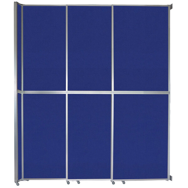 Versare 1072305-2 Royal Blue Operable Wall Sliding Room Divider - 9' 9 ...
