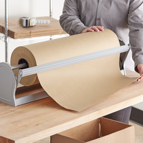 Lavex 24" x 900' 40 lb. Natural Kraft Void Fill Packing Paper Roll