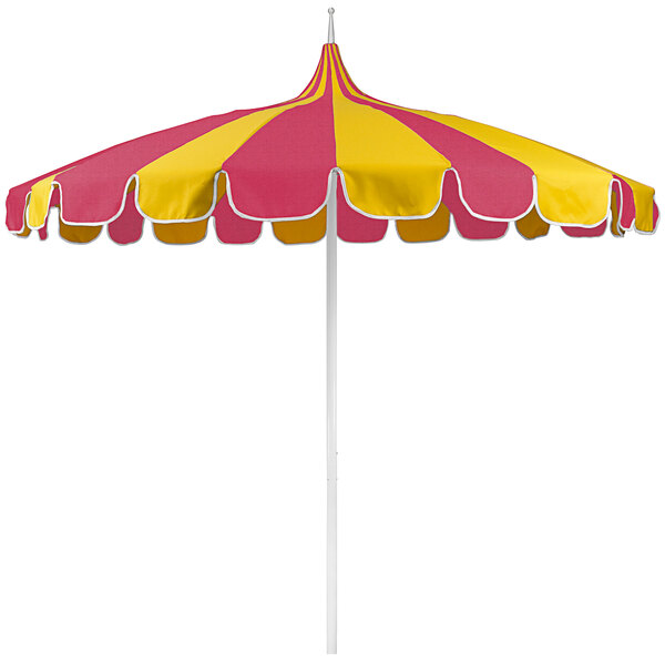 California Umbrella SMPT 852 SUNBRELLA 2 Pagoda 8 1/2' Round Push Lift ...