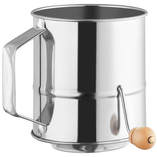 Fox Run 3 Cup Stainless Steel Rotary Flour / Powdered Sugar Sifter