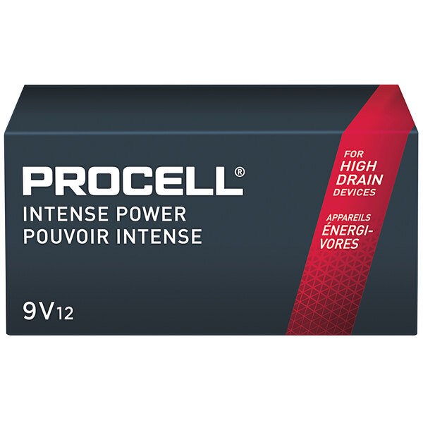 Procell PX1604 Intense Power 9V Alkaline Batteries - 12/Pack