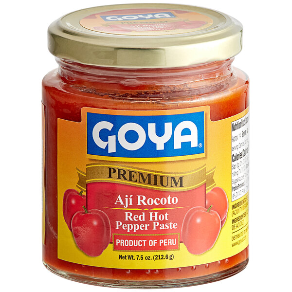 Goya 7.5 oz. Aji Rocoto Red Hot Pepper Paste - 12/Case