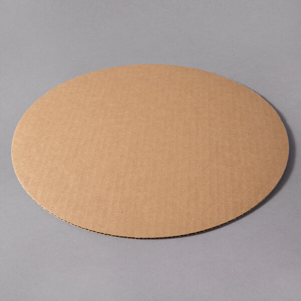 14" White Corrugated Pizza Circle - 25/Pack