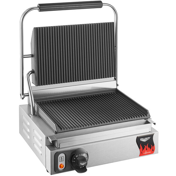 Vollrath 40794 Cayenne Cast Iron Panini-Style Sandwich Press - 120V, 1800W