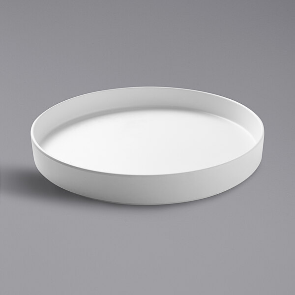 Cal-Mil 22017-12-15 Hudson 12" White Raised Rim Melamine Plate