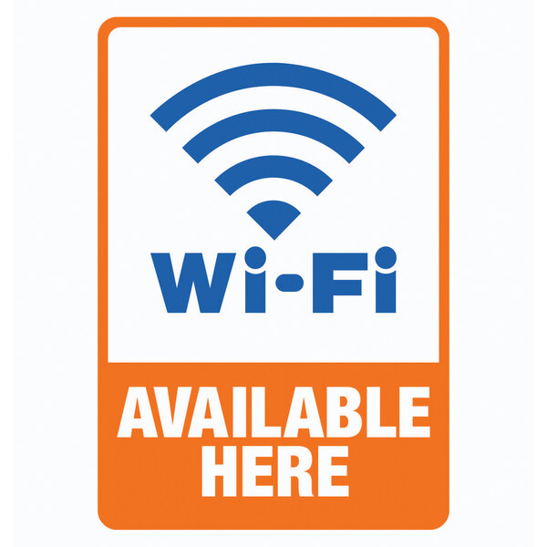 Cosco "Wi-Fi AVAILABLE HERE" Sign: Shop WebstaurantStore