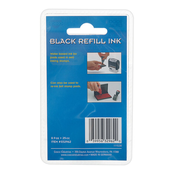 Cosco 2000 Plus 0.9 oz. Black Self-Inking Stamp Refill Ink