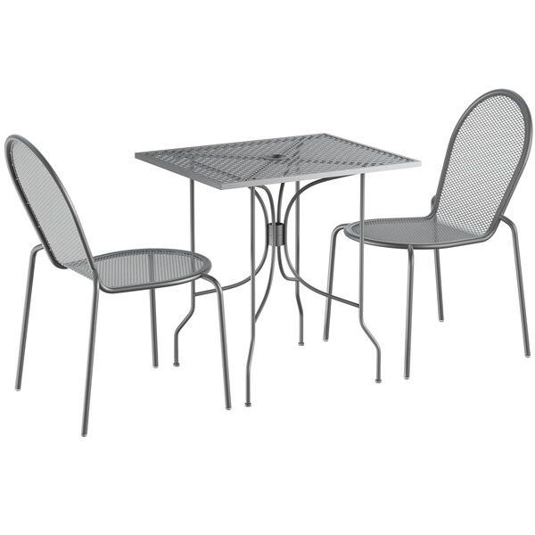 Lancaster Table & Seating Harbor Gray 24" x 30" Rectangular Dining ...