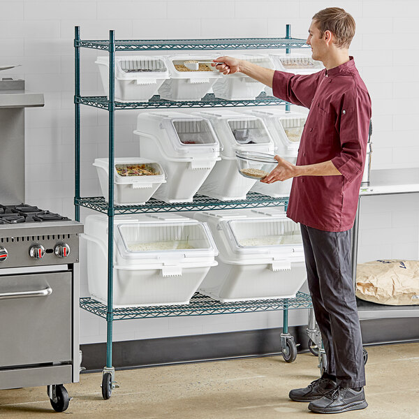 Baker's Lane 18" x 48" Ingredient Bin Epoxy Shelving Kit with 10 Clip ...
