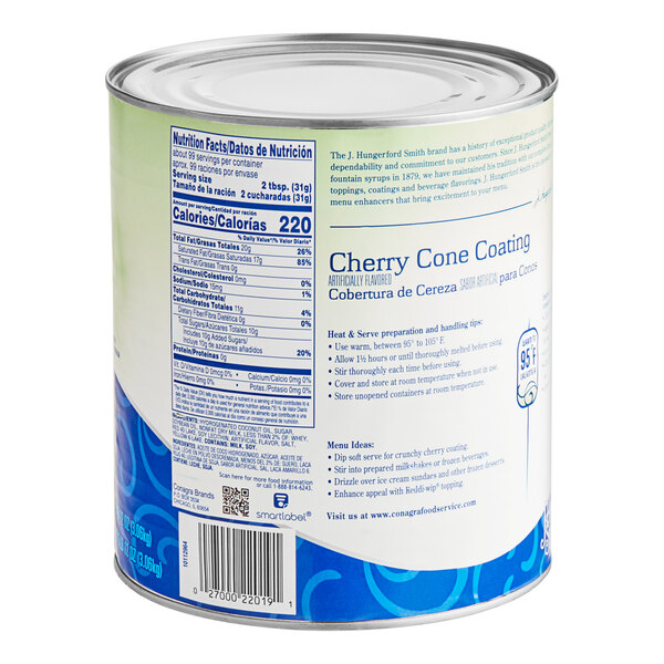 J. Hungerford Smith Cherry Cone Shell Coating #10 Can - 3/Case