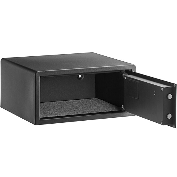 360 Office Furniture 16 1/2" x 14 1/2" x 7 7/8" Black Steel Hotel Safe ...
