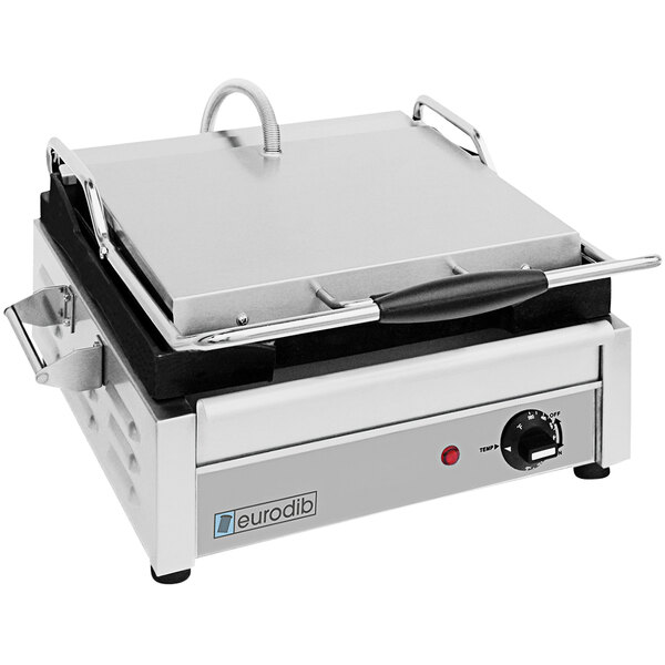 Eurodib SFE02345 240 Single Panini Grill with Grooved Plates - 14" x 10 ...