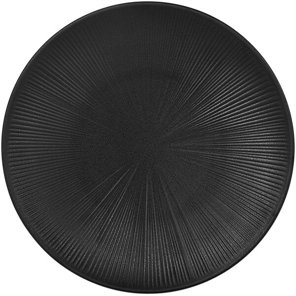 Elite Global Solutions Hermosa 13" Matte Black Embossed Coupe Melamine ...