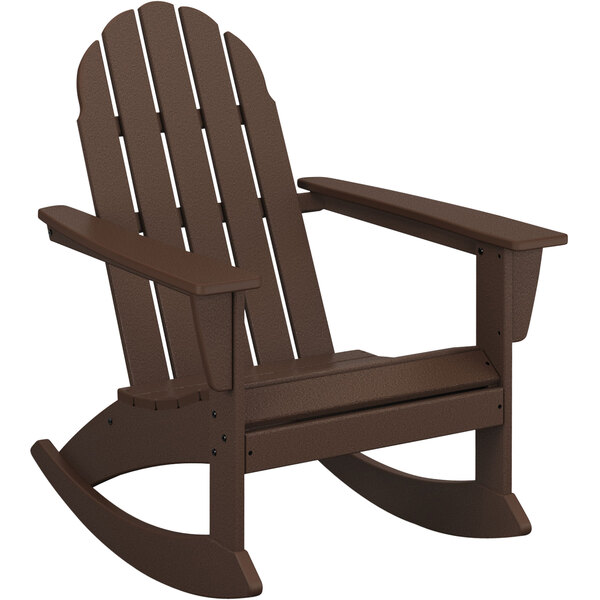 POLYWOOD ADR400MA Vineyard Mahogany Adirondack Rocking Chair