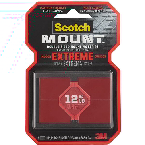 3M Scotch-Mount™ 1" x 3" Extreme Double-Sided Mounting Strips 414H-ST ...