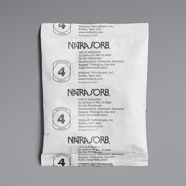 Multisorb NatraSorb 4 Units Desiccant Silica Packet 02-03127DG03 - 500/Case