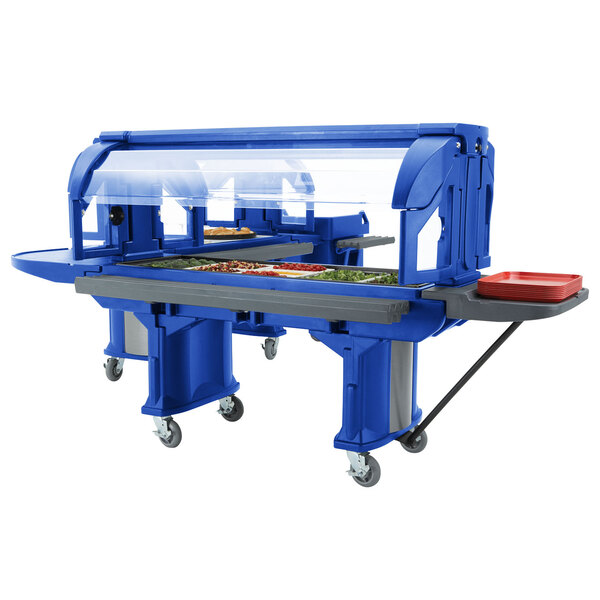 Cambro VBRHD6186 Navy Blue 6' Versa Food / Salad Bar with Heavy-Duty ...