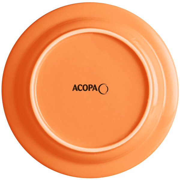 Acopa Capri 7" Valencia Orange Stoneware Plate - 24/Case