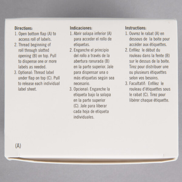 Cambro 23SLB250 250 Count StoreSafe 3" x 2" Printed Dissolvable Product ...