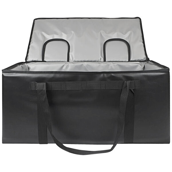 Sterno 30" x 15 1/2" x 14" Black Vinyl Insulated Premium Double Milk ...