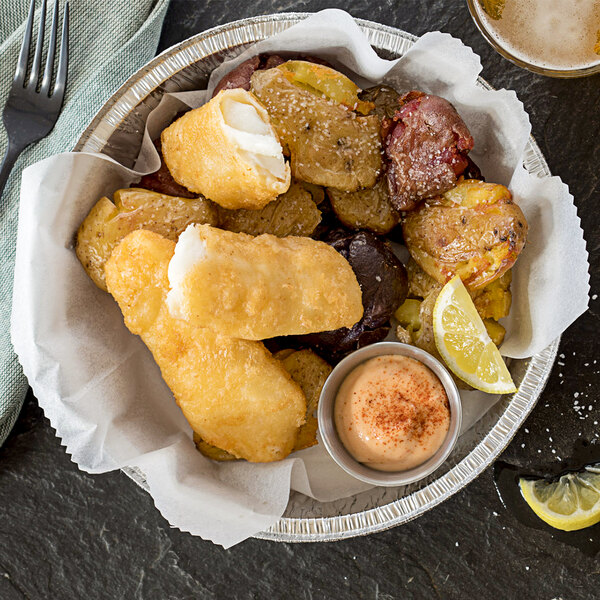 Mrs. Friday's 2-3 oz. Tavern Battered Cod Fillet Portions 2.5 lb. - 4/Case