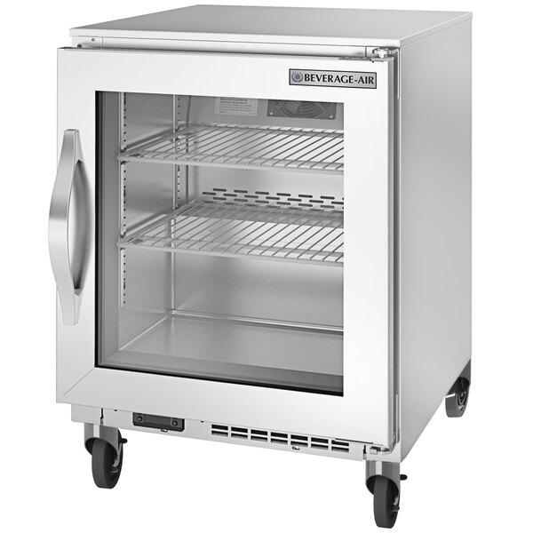 Beverage-Air UCR27HC-25-104 27" Shallow Depth Low Profile Glass Door ...