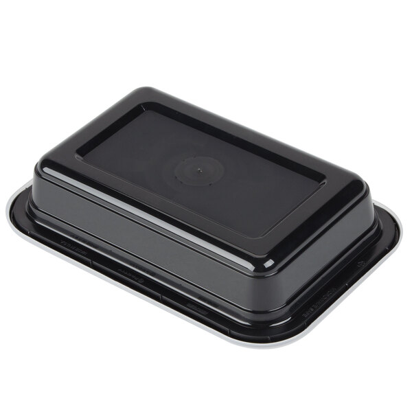 Pactiv Newspring NC8168B 16 oz. Black 5" x 7 1/4" x 1 1/2" VERSAtainer ...