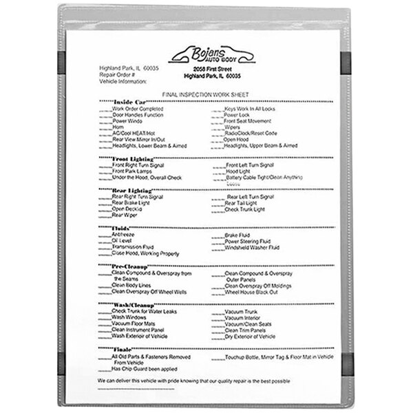 C-Line Products 83912 9" x 12" Magnetic Shop Ticket Holder - 15/Box