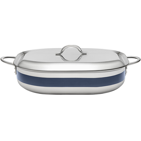 Bon Chef Country French X 7 Qt. Blue Stainless Steel French Oven ...