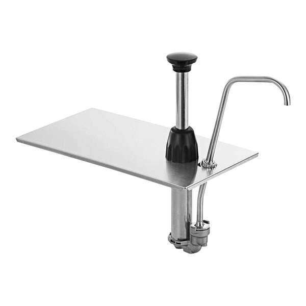 Server Stainless Steel 2 oz. Pump with Lid for 1/3 Size 6" Deep Hotel Pan