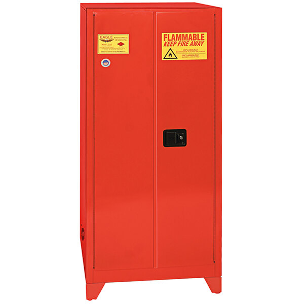 Eagle Manufacturing PI62XLEGS Red Paint Safety Cabinet with 2 Manual ...